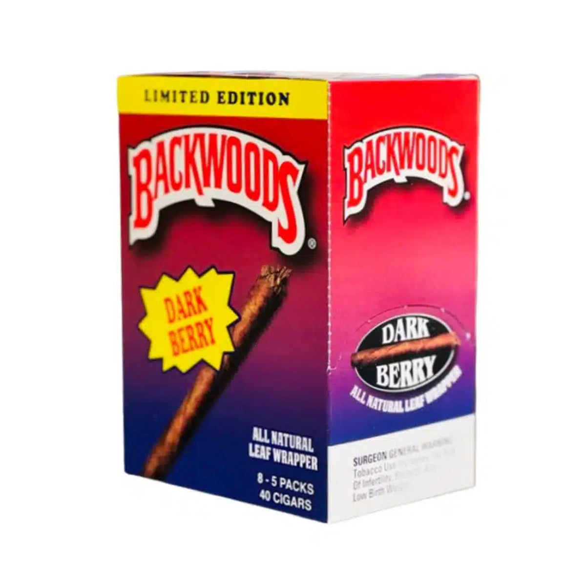 Backwoods - All Natural Leaf Wrapper - Dark Berry (8ct Display) - Toba – A&I Family Wholesale
