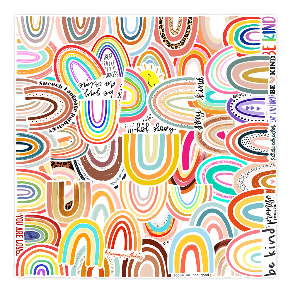 Rainbow Theme Stickers - 50 Pack – A&I Family Wholesale