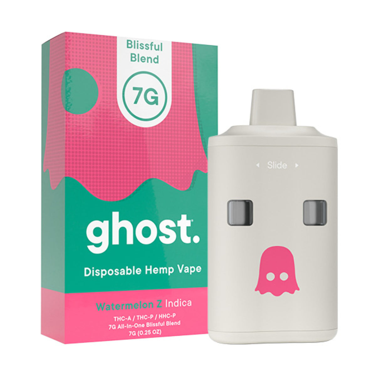 Ghost Hemp Slide Piece Blissful Blend 7G Disposable - 5 Pack – A&I ...