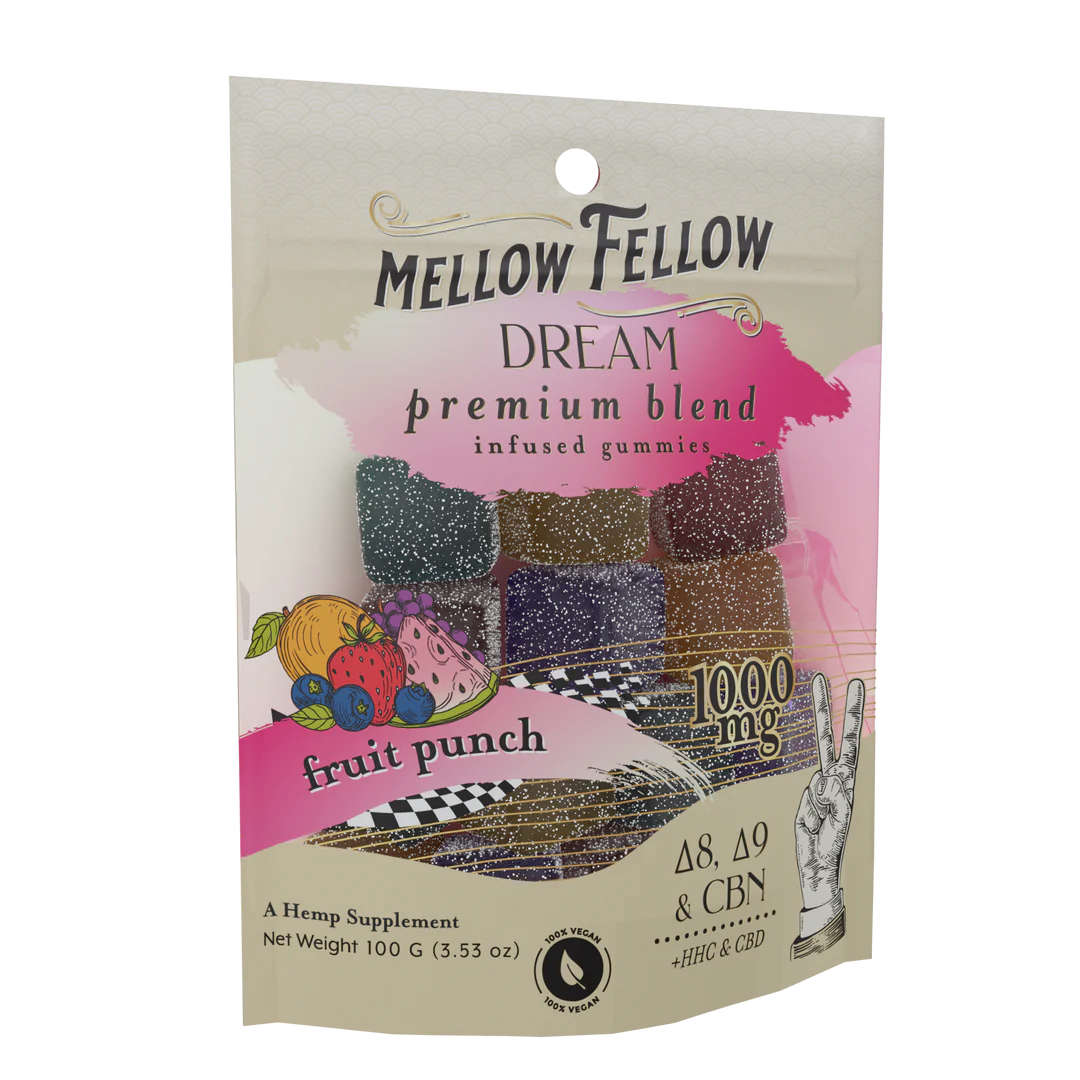 Mellow Fellow - M-Fusions - 20ct 1000mg Fruit Punch Gummies (6ct box ...