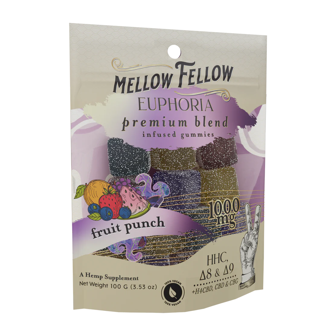 Mellow Fellow - M-Fusions - 20ct 1000mg Fruit Punch Gummies (6ct box ...