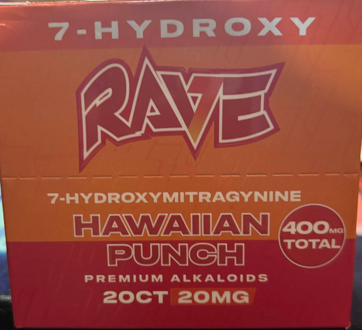 RAVE 7-Hydroxy Hawaiian Punch 400MG 20 Capsules - 6 Bottles – A&I ...