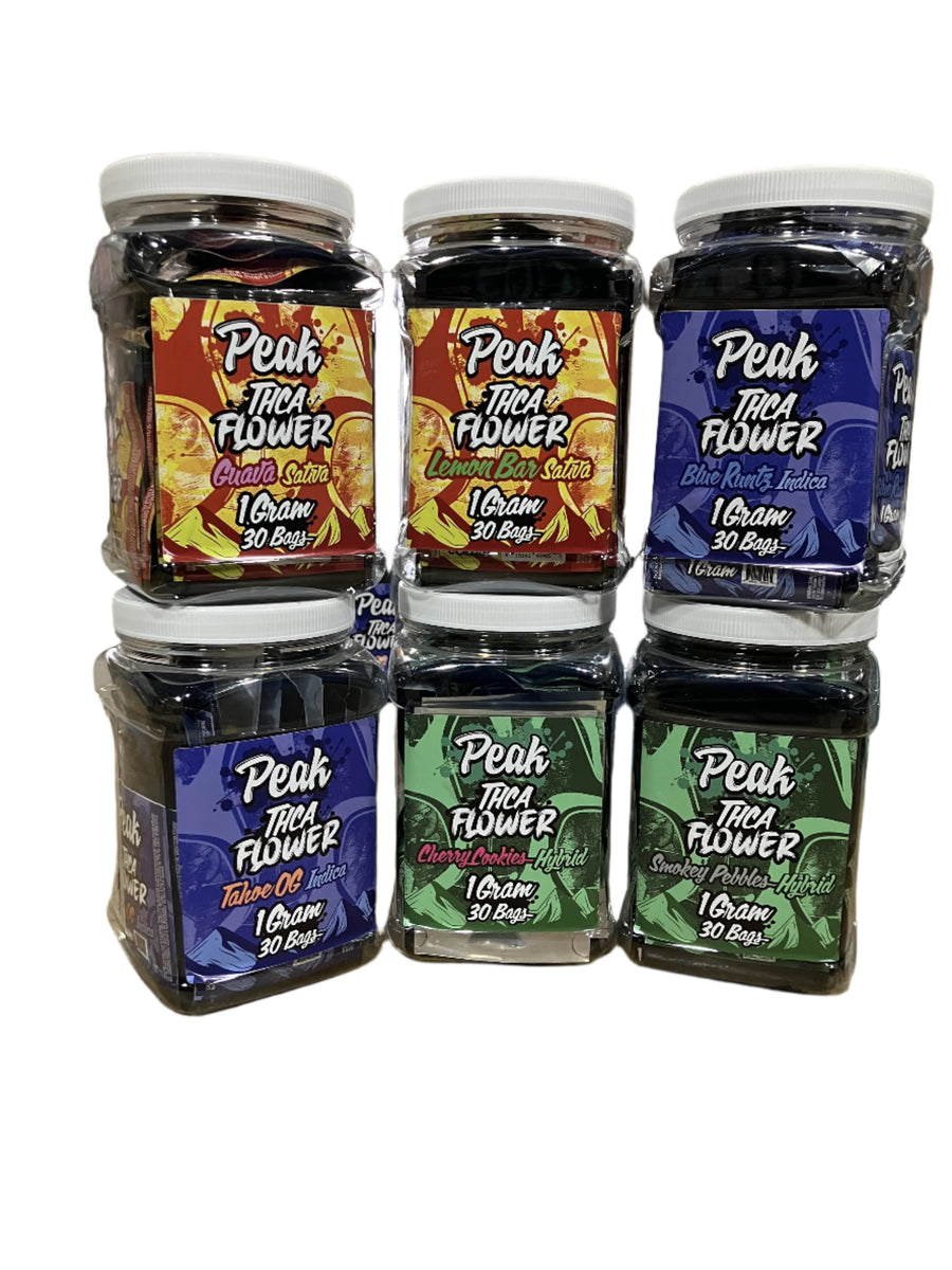 Peak - THCa Flower - 1g - 30 ct Jar – A&I Family Wholesale