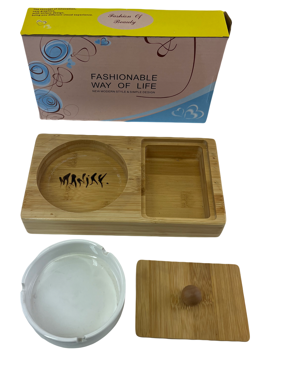 Maniak Wooden Ashtray and Stash Bin – A&I Family Wholesale