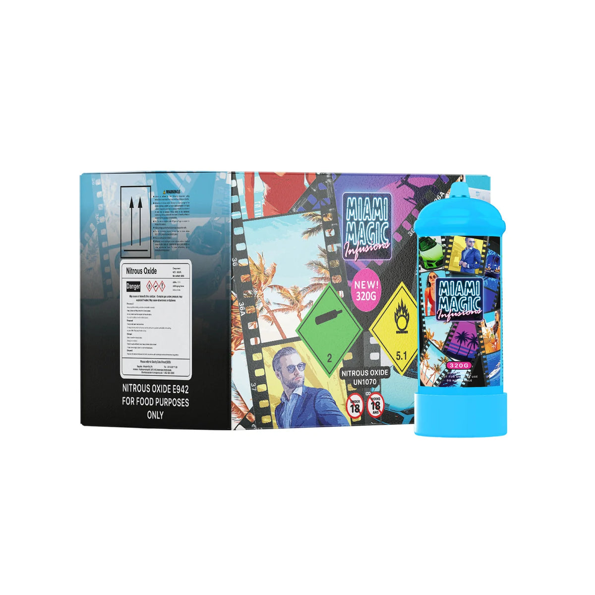 Miami Magic Infusions 320g Cream Charger (12ct) – A&I Family Wholesale