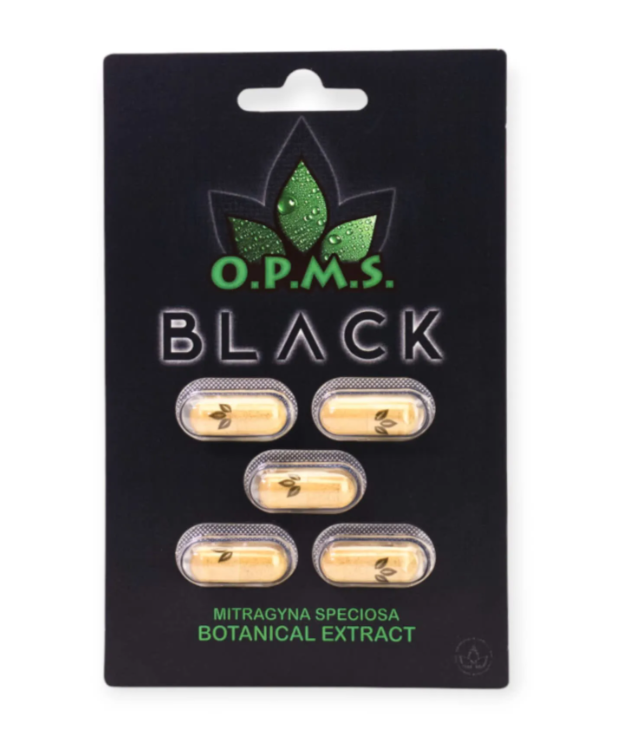 OPMS Black Kratom Extract Capsules – 5 pack (10ct) – A&I Family Wholesale