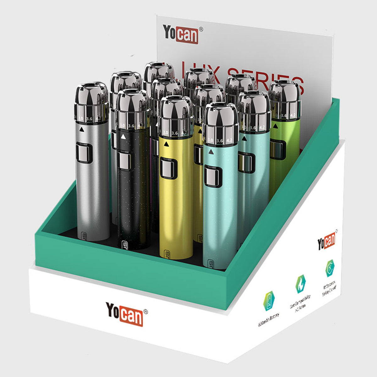 Yocan Lux Plus 650MAH 510 Battery - 12 Pack – A&I Family Wholesale