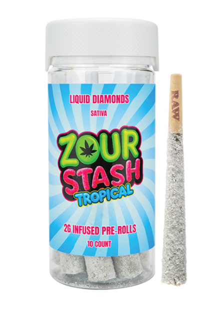 Zour Stash - THC-A Liquid Diamond Pre-Rolls - 2g 10ct – A&I Family ...
