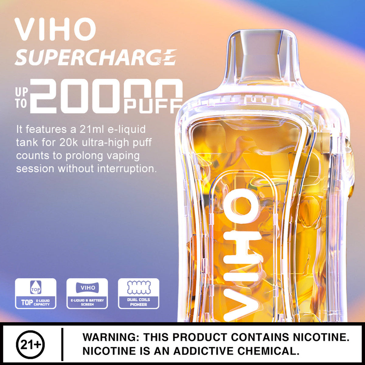 VIHO Supercharge - 20k puffs - 5pc – A&I Family Wholesale