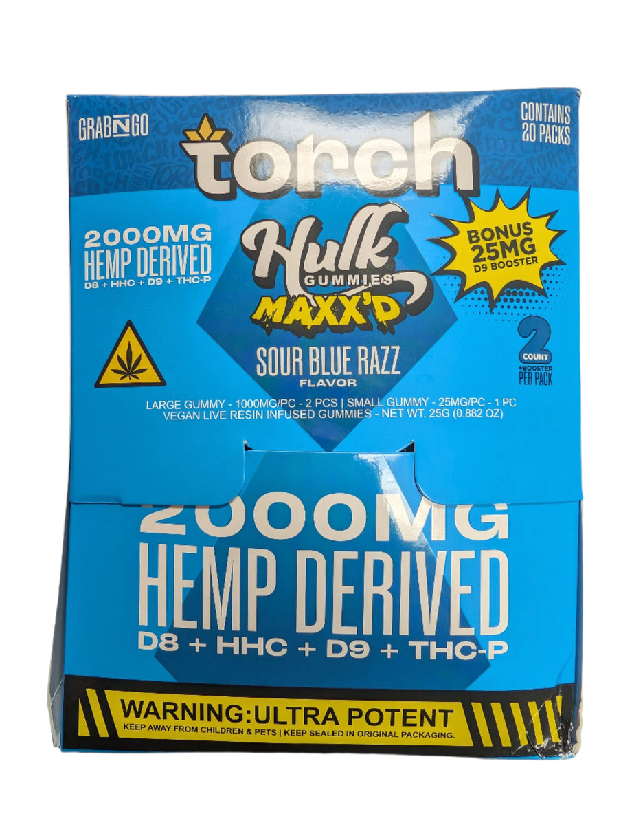 Torch Hulk Gummies Maxx'd 2,000mg (2pk) - 20 Pack – A&I Family Wholesale