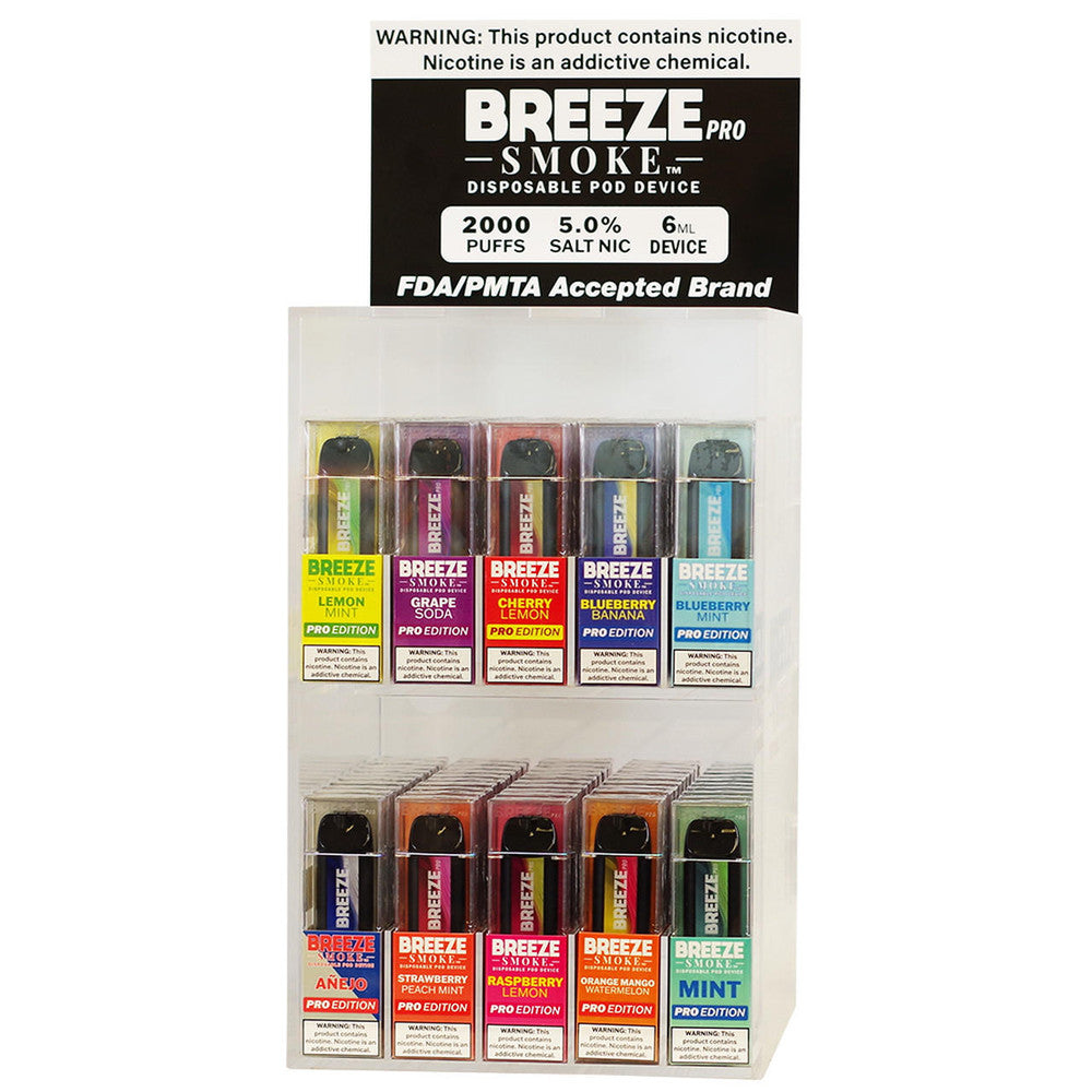 Breeze Pro 5% Display A - 100 Pieces Disposable Nicotine – A&I Family ...