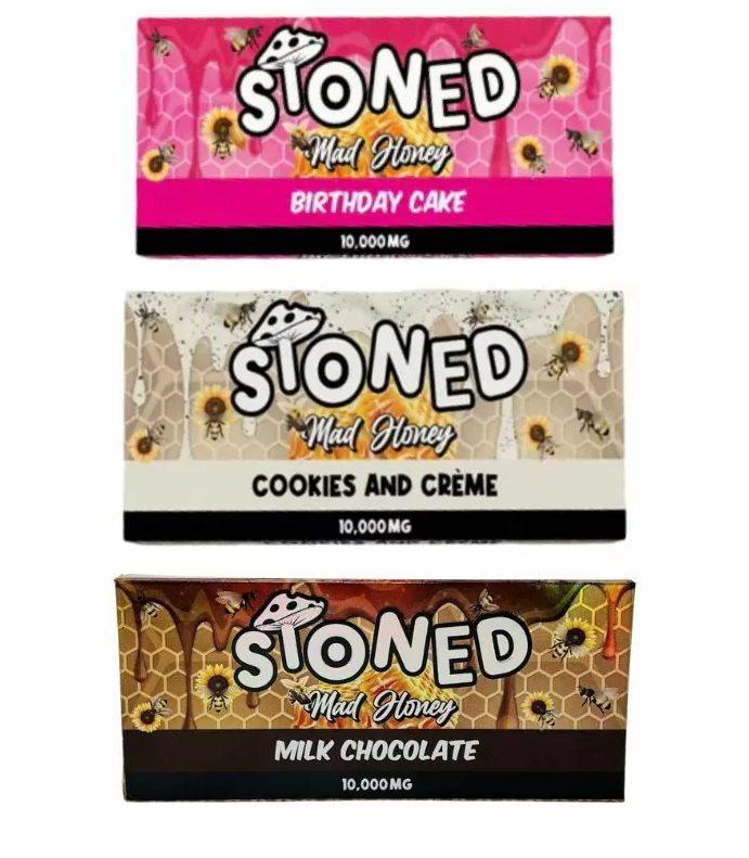 Stoned Mad Honey Chocolate Bars (mushroom) - 10000 Mg – A&I Family ...