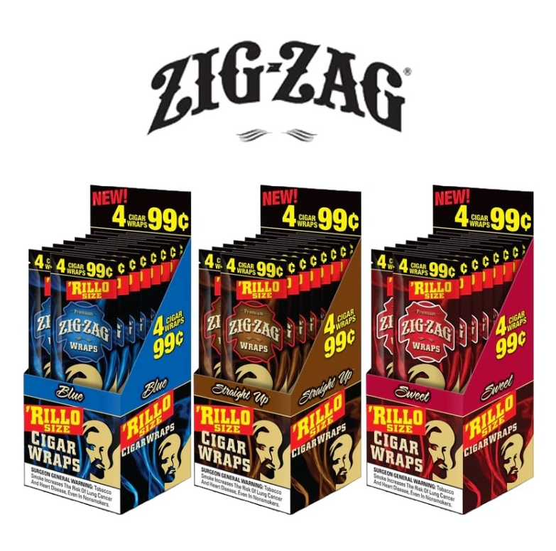 ZIG-ZAG RILLO wraps 4/99c 15 Packs - Tobacco Products – A&I Family ...