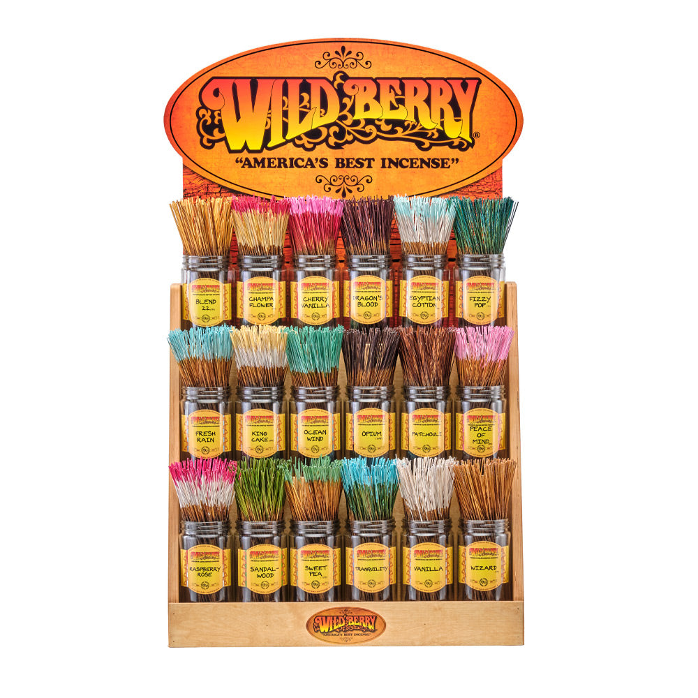 Wild Berry Display - Countertop Incense Sticks Display 18 Jars – A&I ...