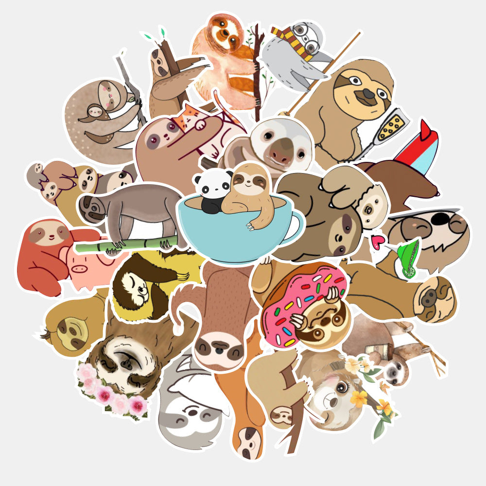 Sloth Theme Stickers - 50 Pack – A&I Family Wholesale
