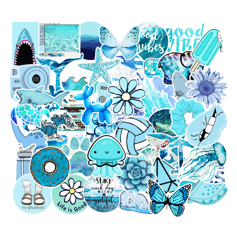 Aqua Themed Stickers - 50 Pack – A&I Family Wholesale