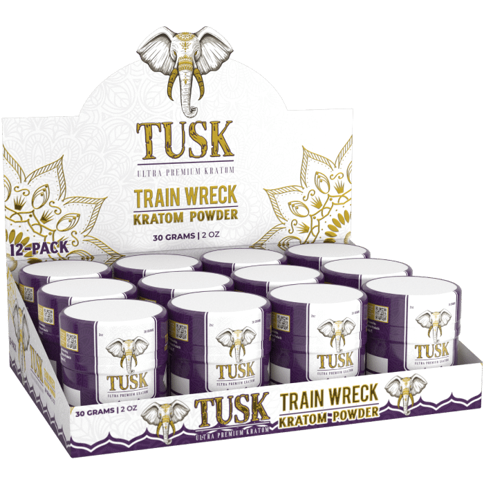 Tusk Kratom Train Wreck Powder – A&I Family Wholesale